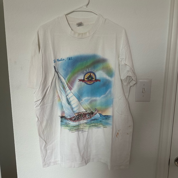Vintage | Shirts | 99s Vintage St Martin Fwi Sailing Expedition Tee | Poshmark